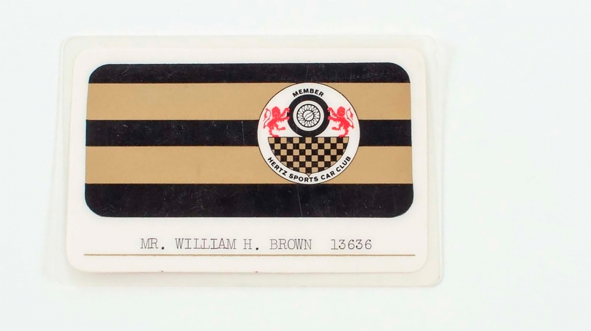 1966 Hertz Shelby GT350H Sports Car Club Membership Card – The Carroll ...